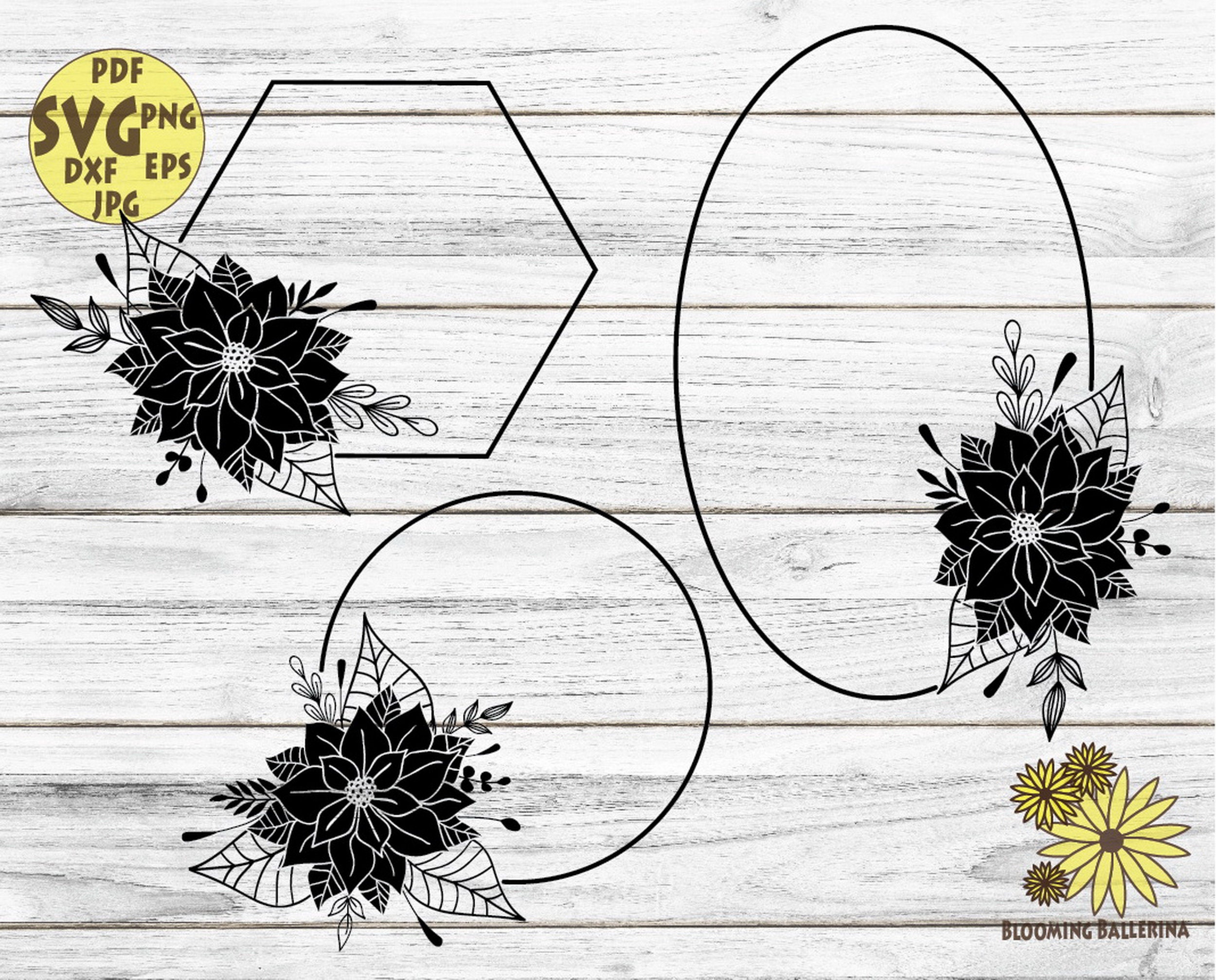 Floral Svg Flower svg bundle Poinsettia svg Poinsettia | Etsy