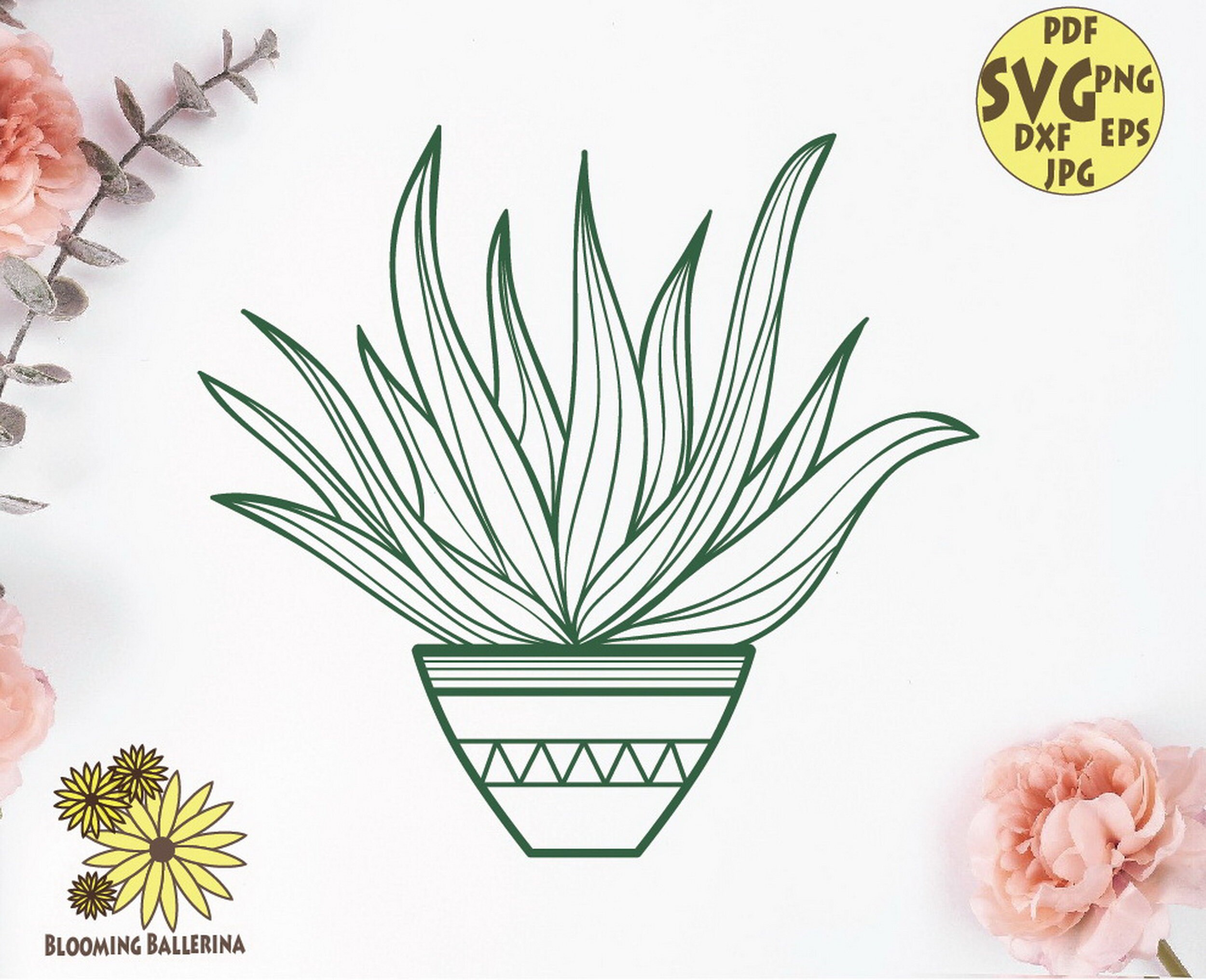 Cactus Pots Svg, Plants Svg, Succulents Svg, Cactus Svg, Summer Svg ...