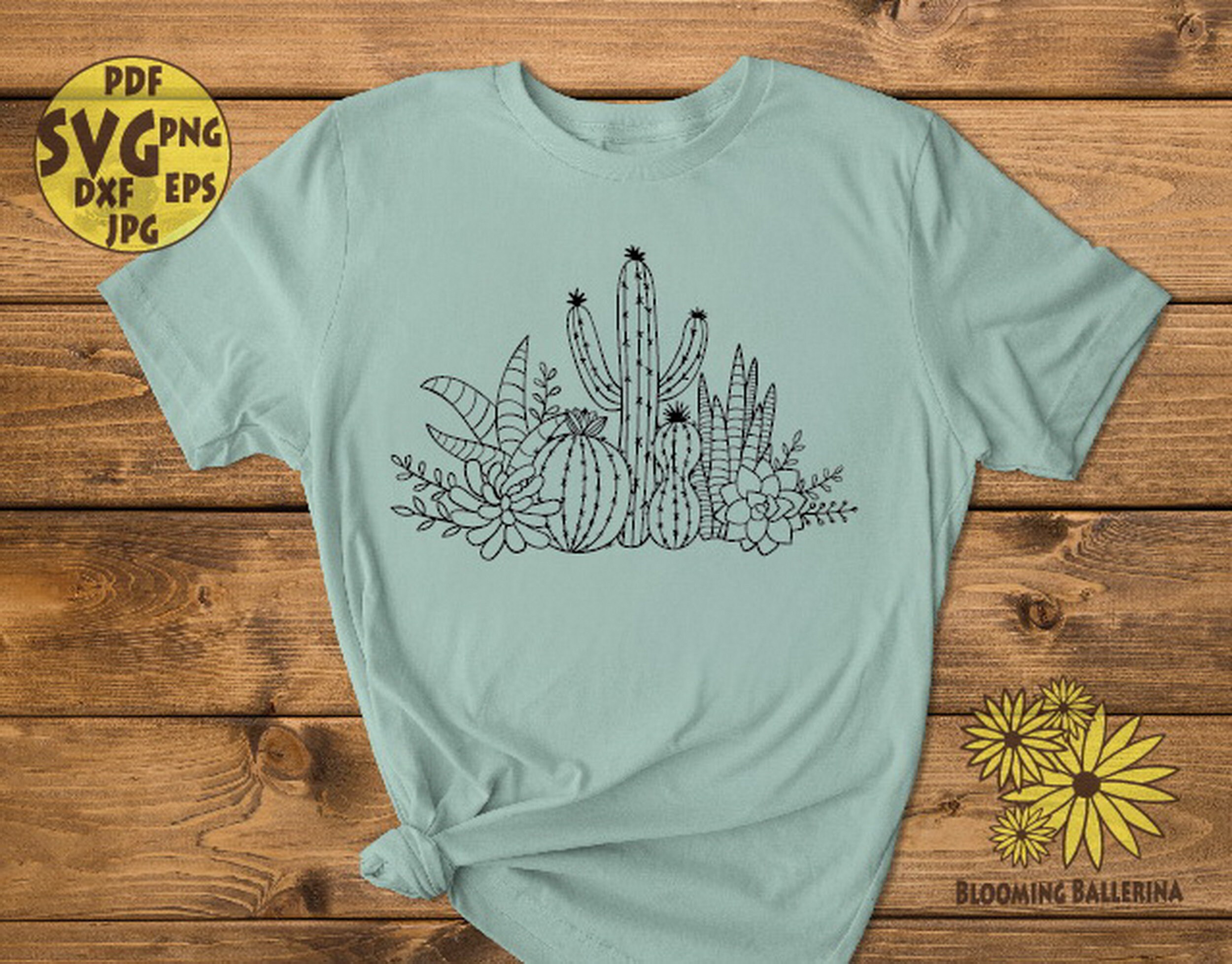 Cactus Svg, Cactus Flower Svg, Succulent Svg, Cactus Png, Succulent ...