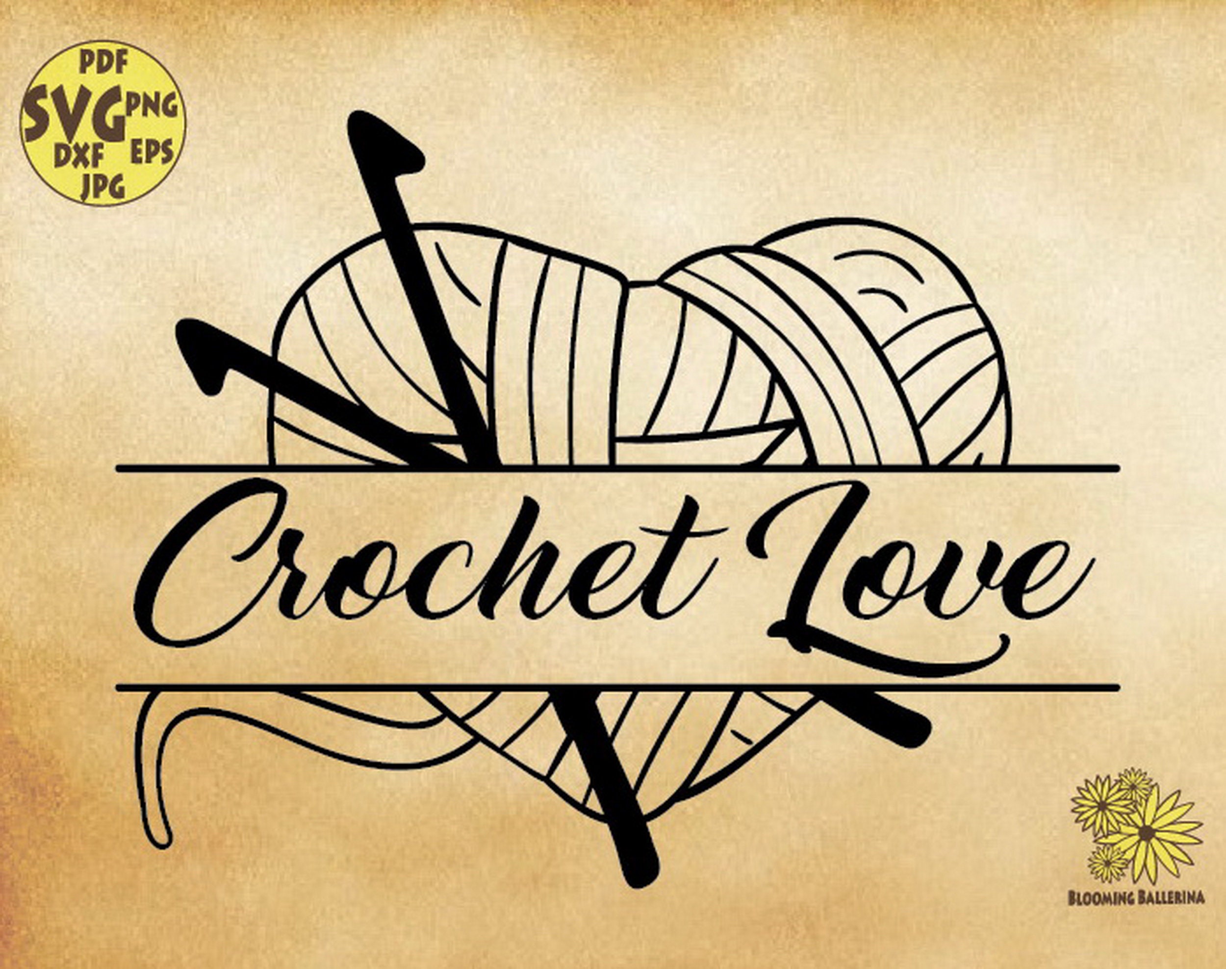 Crochet Svg, Crochet Yarn Svg, Crochet Hooks Svg, Crochet Monogram Svg ...