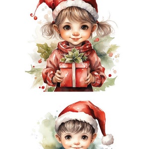 2 Christmas Elves PNG, Elf Clipart, Boy Elf Clipart, Girl Elf Png ...