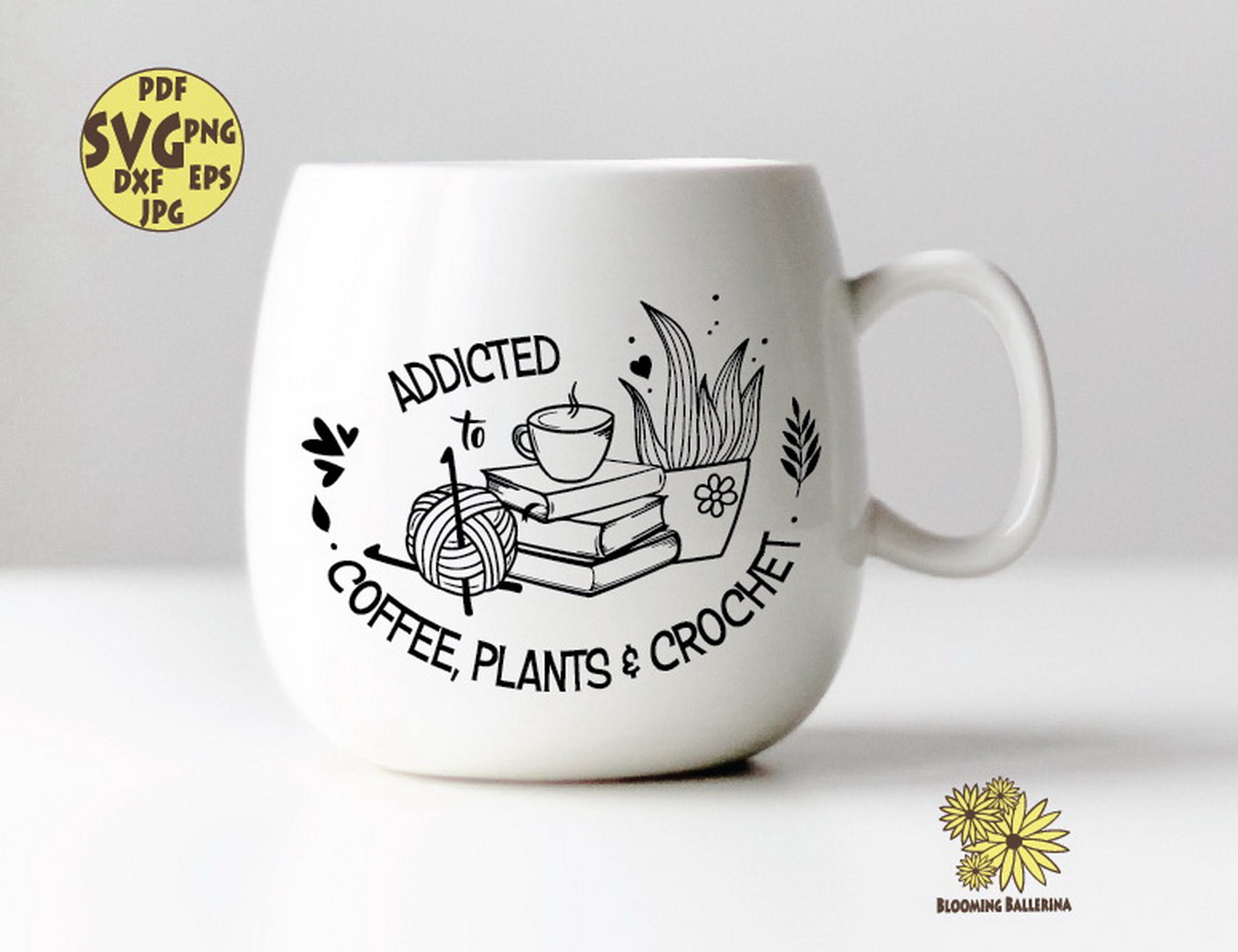Coffee Svg, Plants Svg, Crochet Svg, Addicted to Svg, Cactus Pot Svg ...