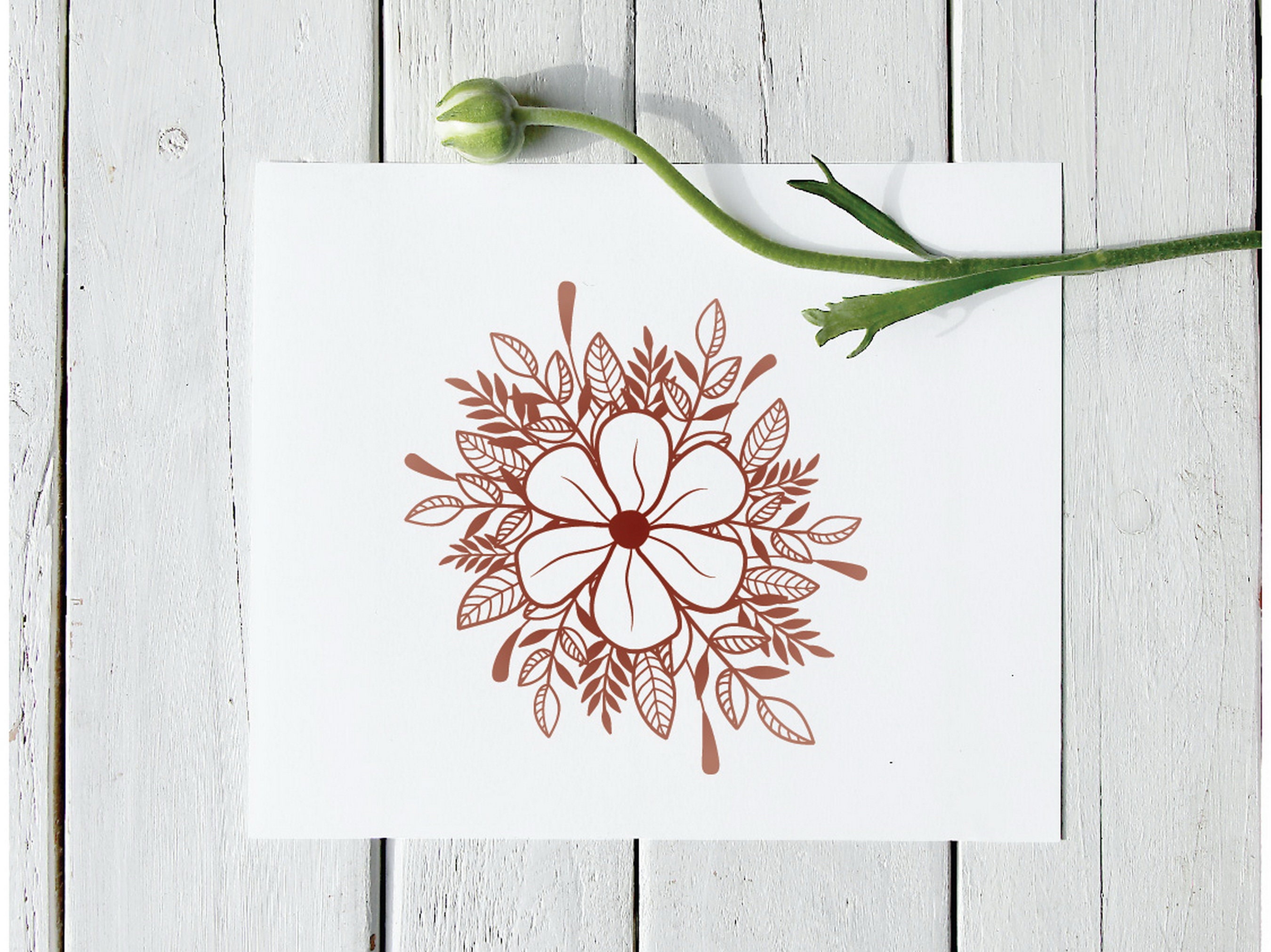 Flower Bouquet Svg Bundle Flowers SVG Floral Svg - Etsy