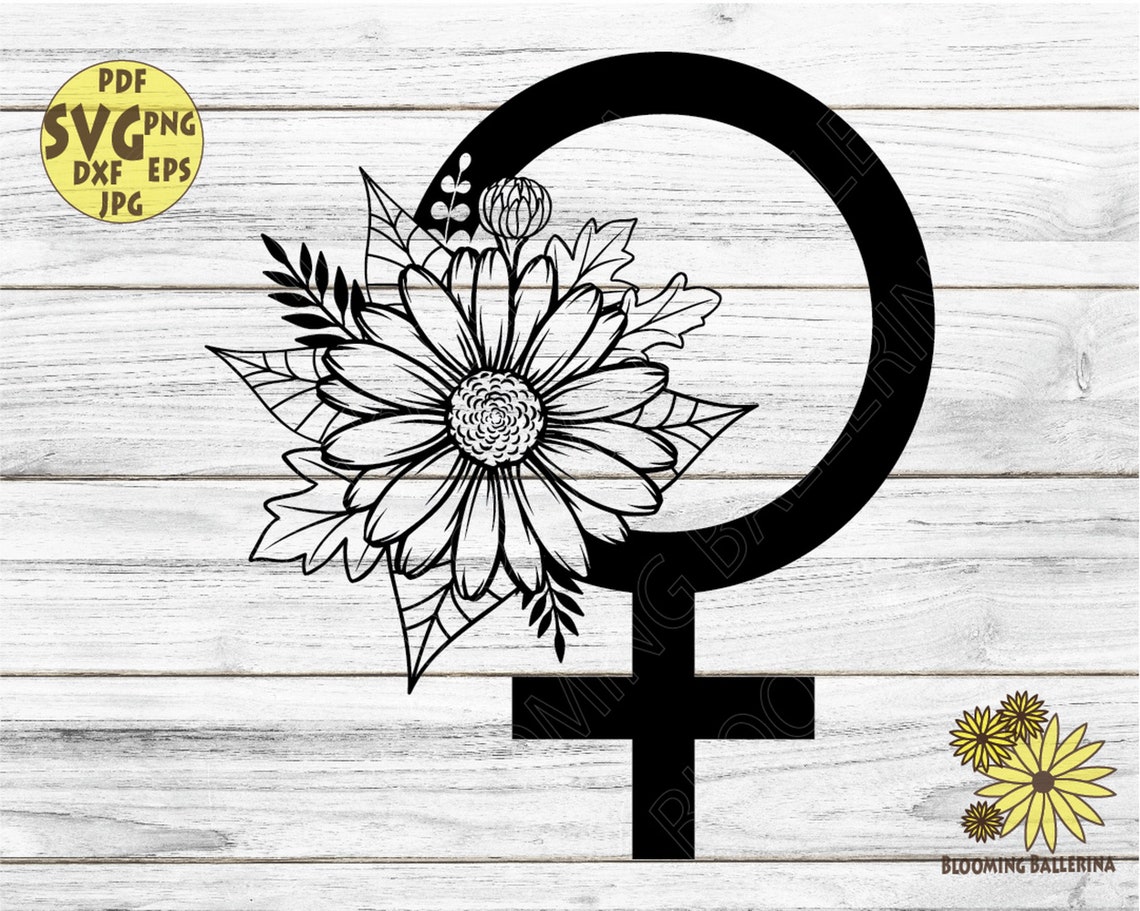 Female Symbol Svg Female Svg Beauty Svg Floral Svg Peace - Etsy