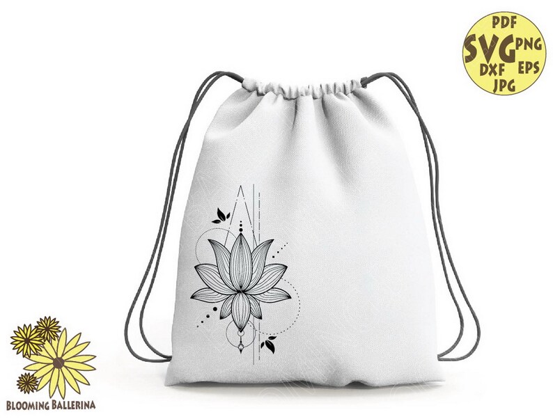 Geometric Lotus Bouquet Svg File Lotus Flower Svg Tattoo Art - Etsy