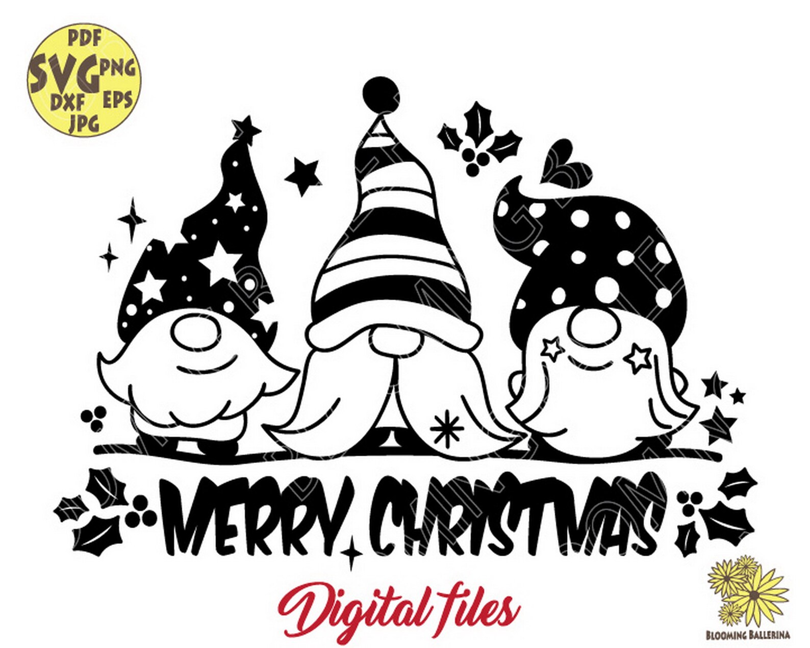 Christmas Gnomes Svg Merry Christmas Svg Winter Gnome Clip - Etsy