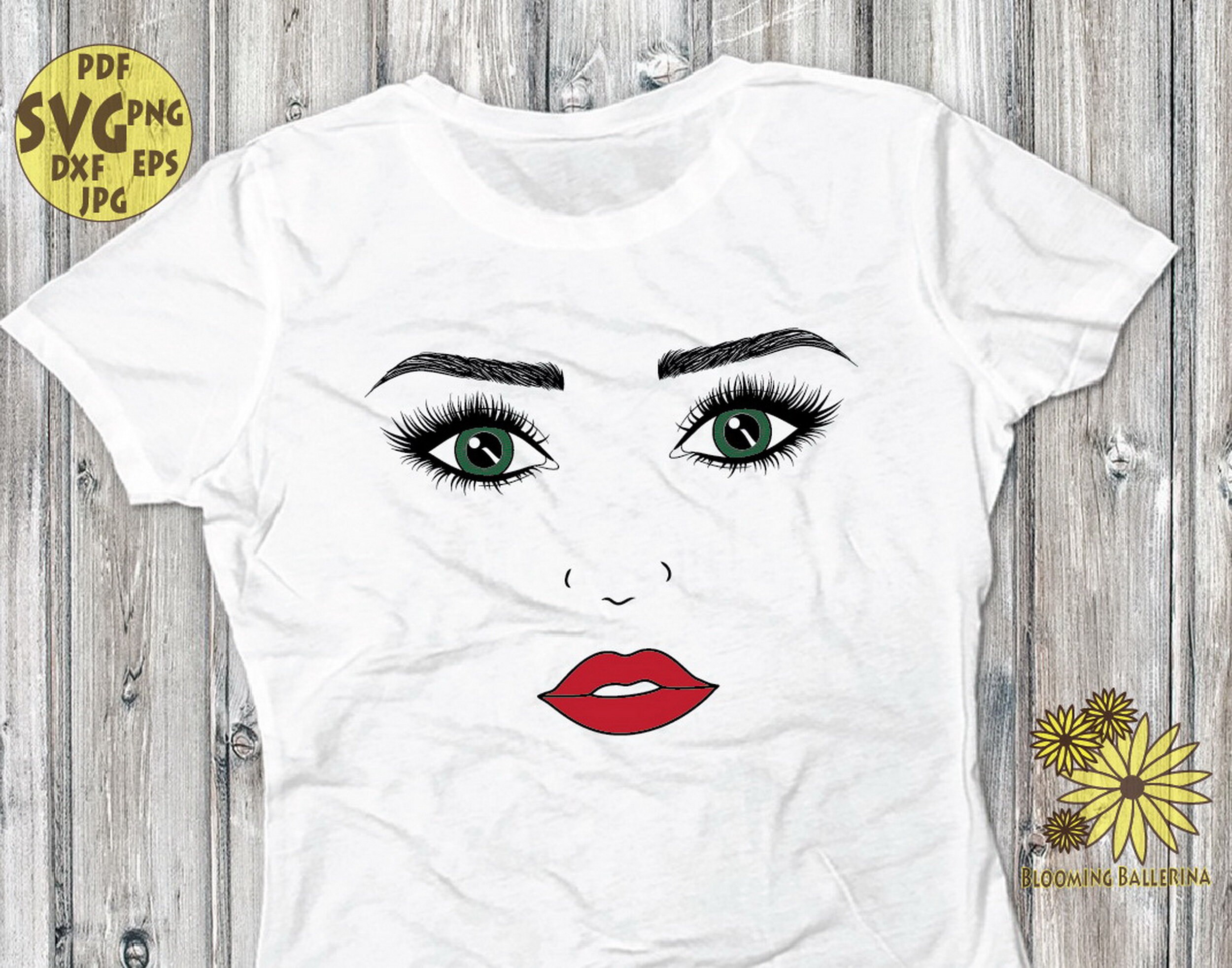 Bundle Eyes Svg, Sexy Face SVG, Lip Face Eyelashes SVG, Face Cricut ...