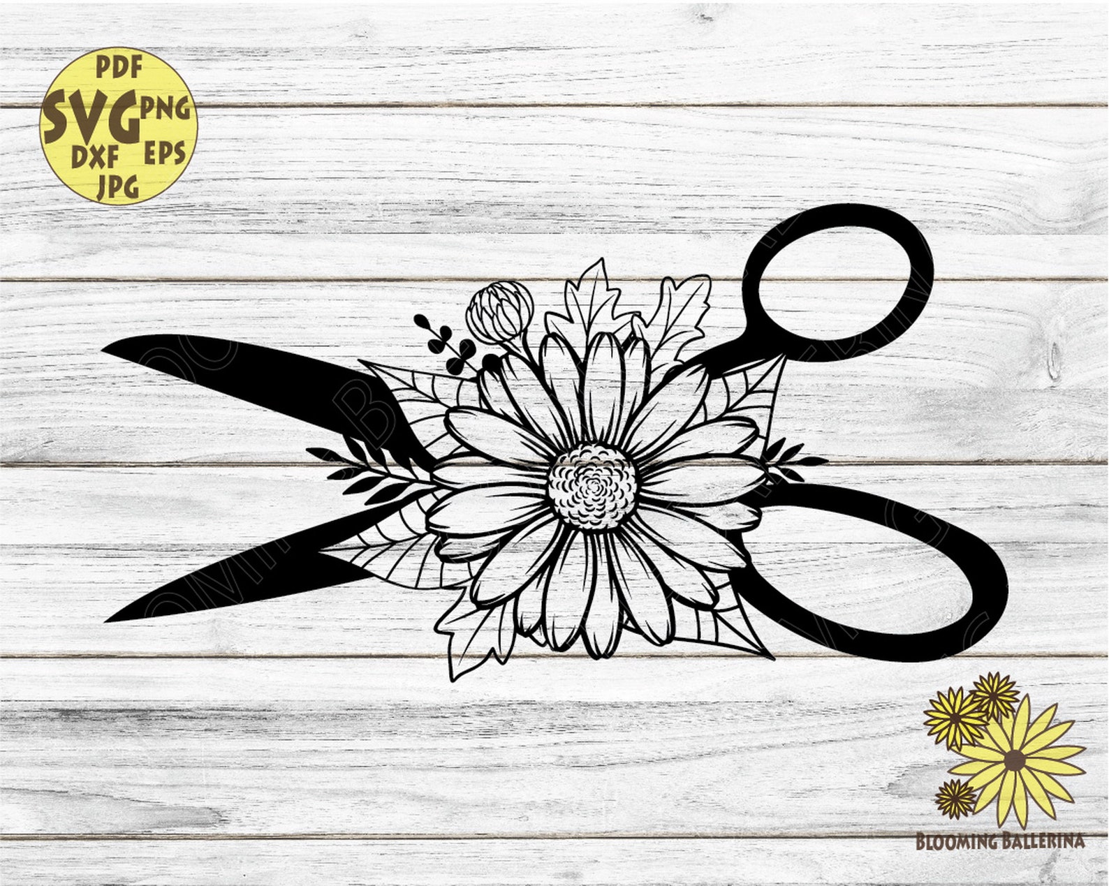 Sewing Scissors Svg, Floral Svg, Sewing Clipart, Sewing Cut File ...