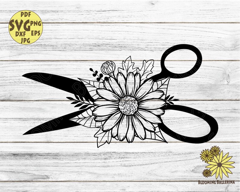 Sewing Scissors Svg, Floral Svg, Sewing Clipart, Sewing Cut File ...