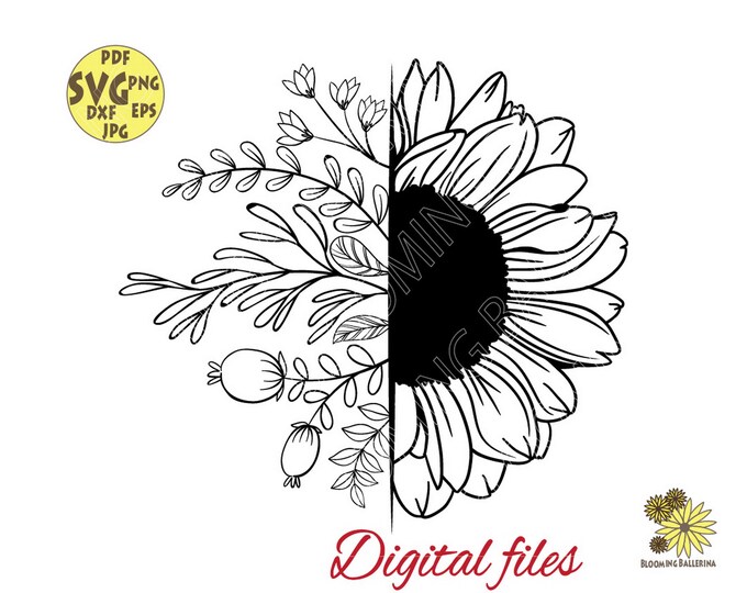 Sunflower With Arrow Svg, Sunflower Name Svg, Sunflower With Name Svg ...