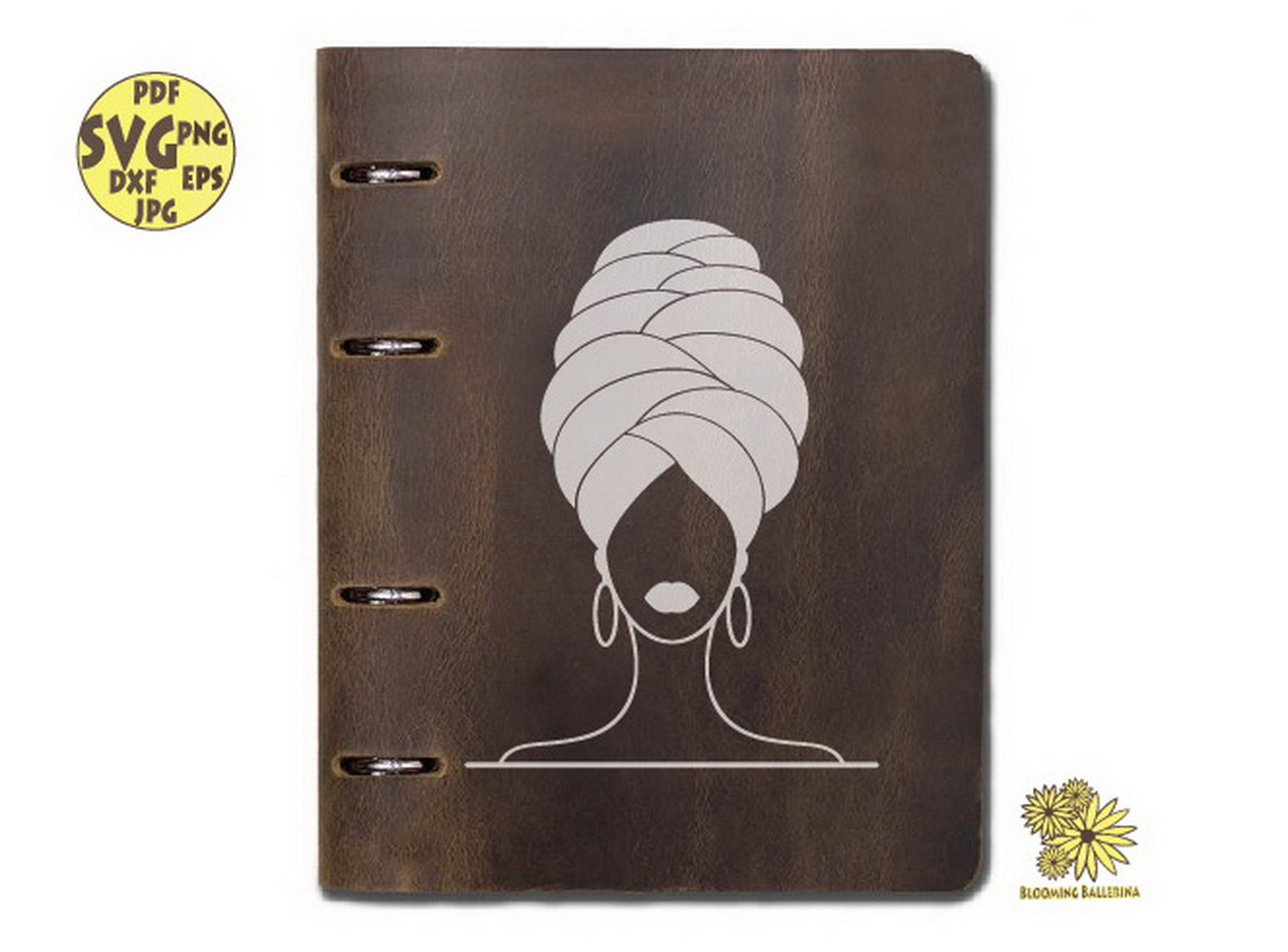 Black Woman Head Wrap Svg File African American Svg Black | Etsy