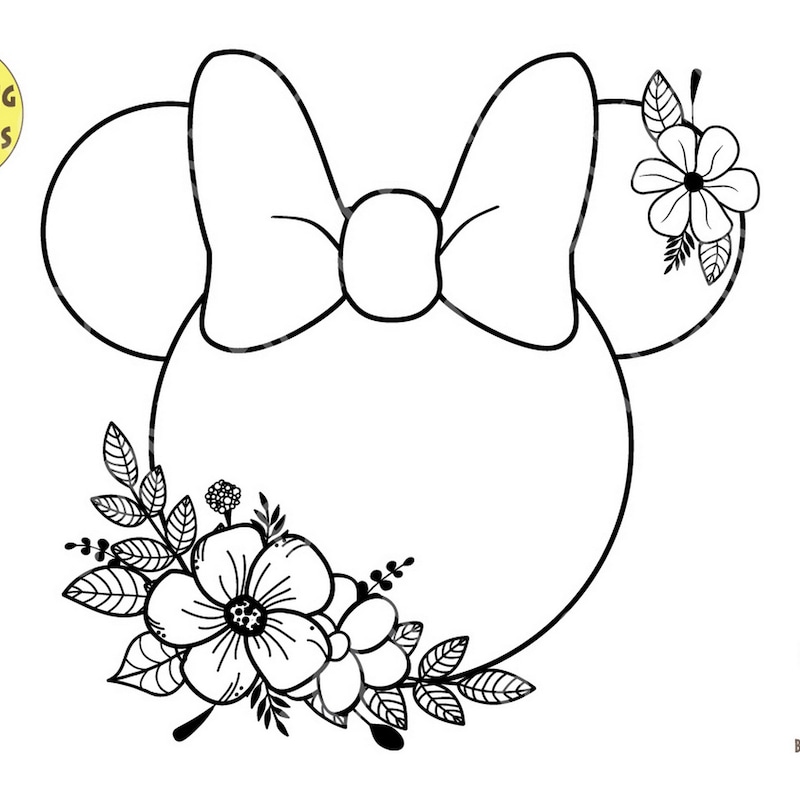 Minnie Flower Svg - Etsy
