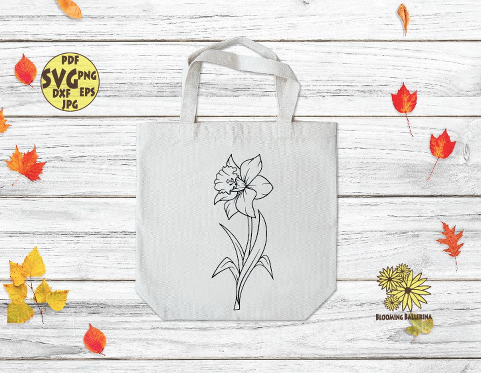 Narcissus Flower Bouquet Svg File Narcissus Bundle March | Etsy