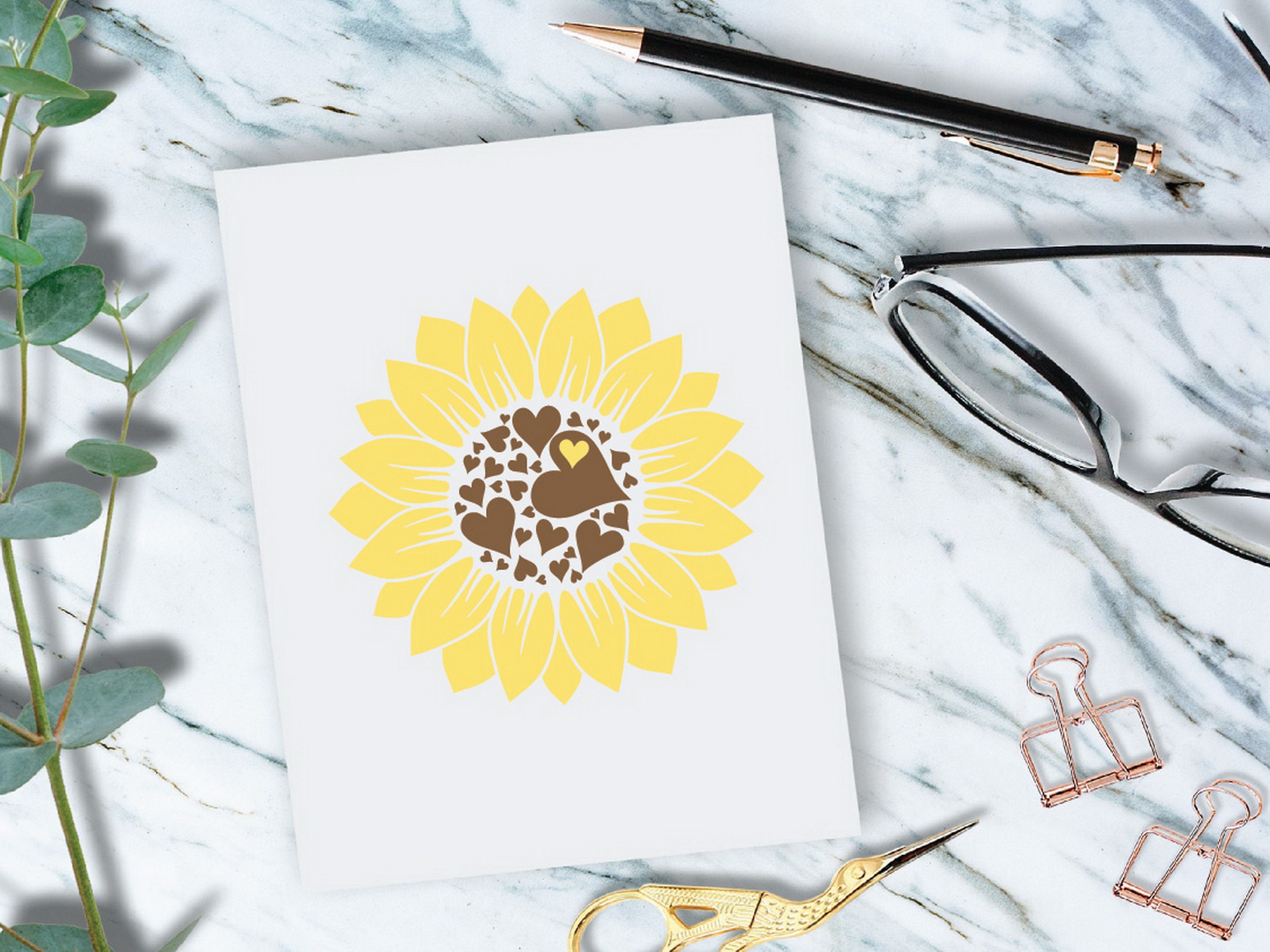 Sunflower Svg, Flower Monogram Frame, Wedding Clipart, Png, Clipart ...