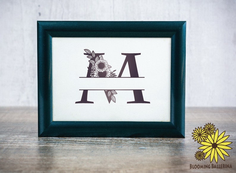 30 Sunflower Monogram Letters SVG, Floral Alphabet Svg, Flower Alphabet ...