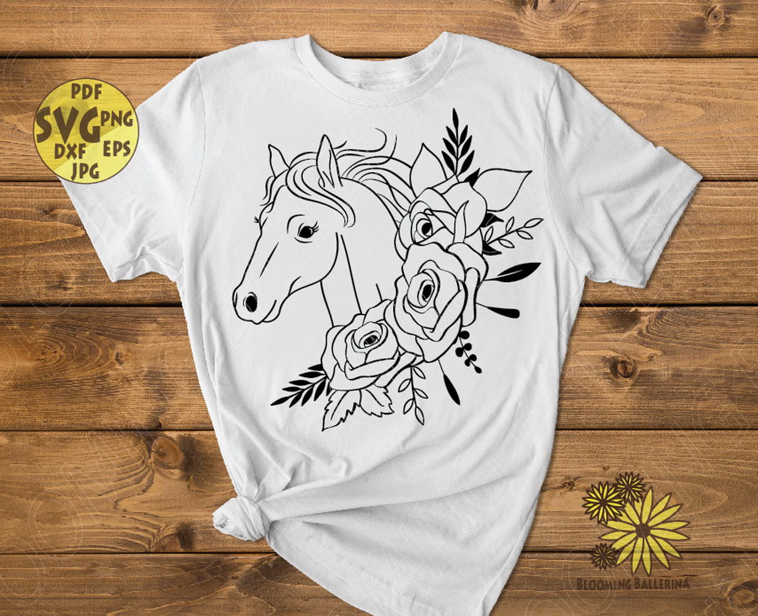 Flower Horse Svg File Horse With Flowers SVG Horse Cut File - Etsy UK