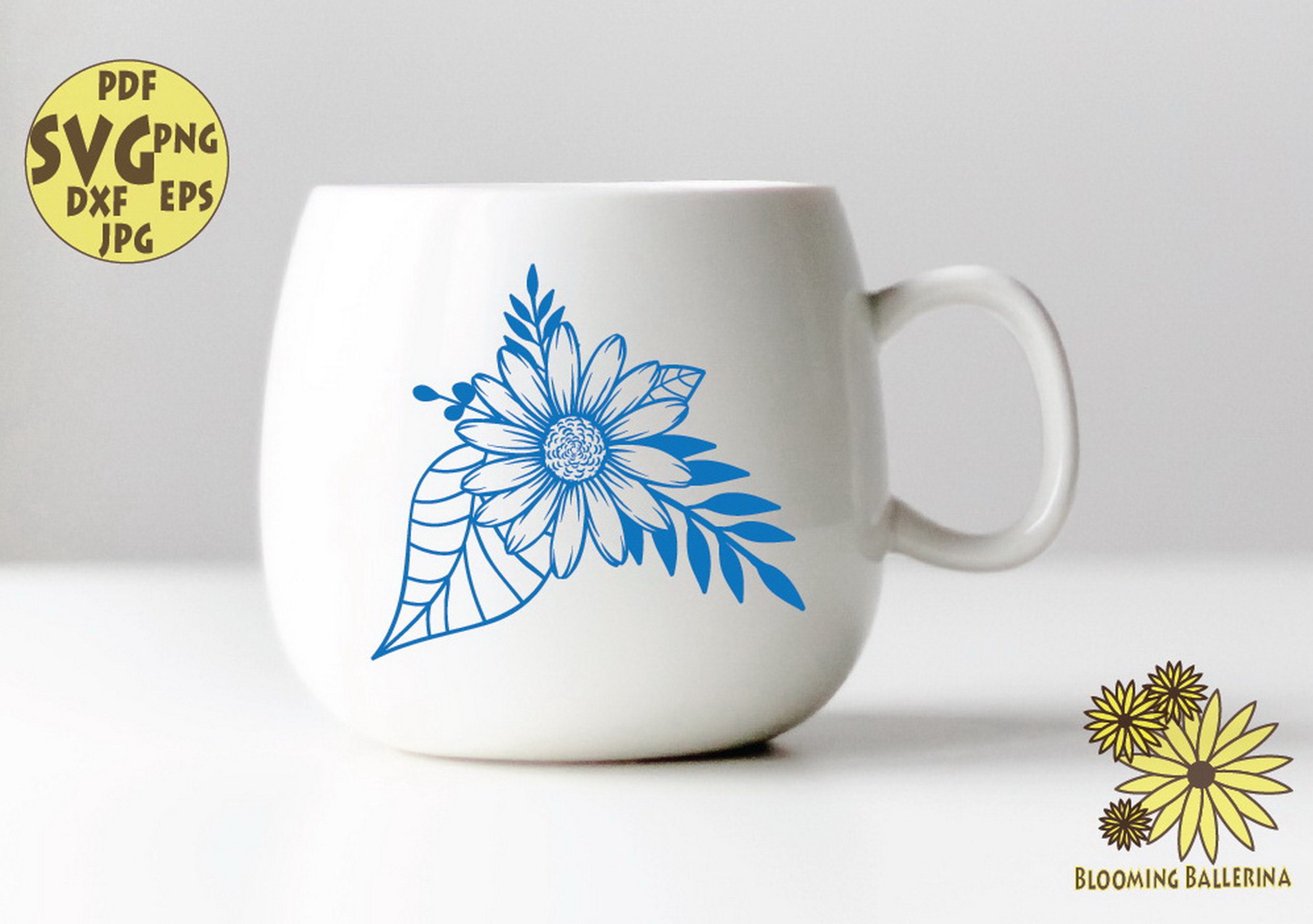 Floral Border Svg, Floral Corners Svg, Daisies Svg, Frame Svg, Floral ...