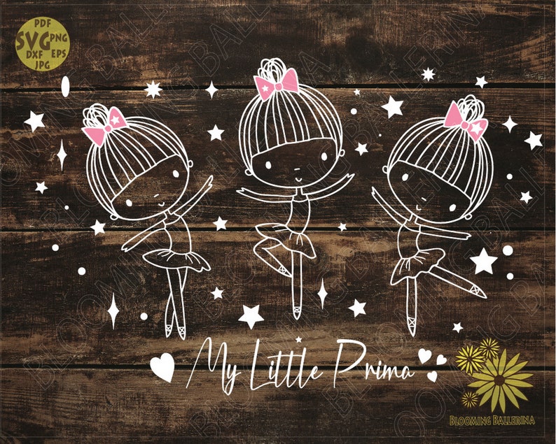 3 Little Ballerinas Dancing Svg File, Ballerina Svg, Baby Girl Svg, My ...