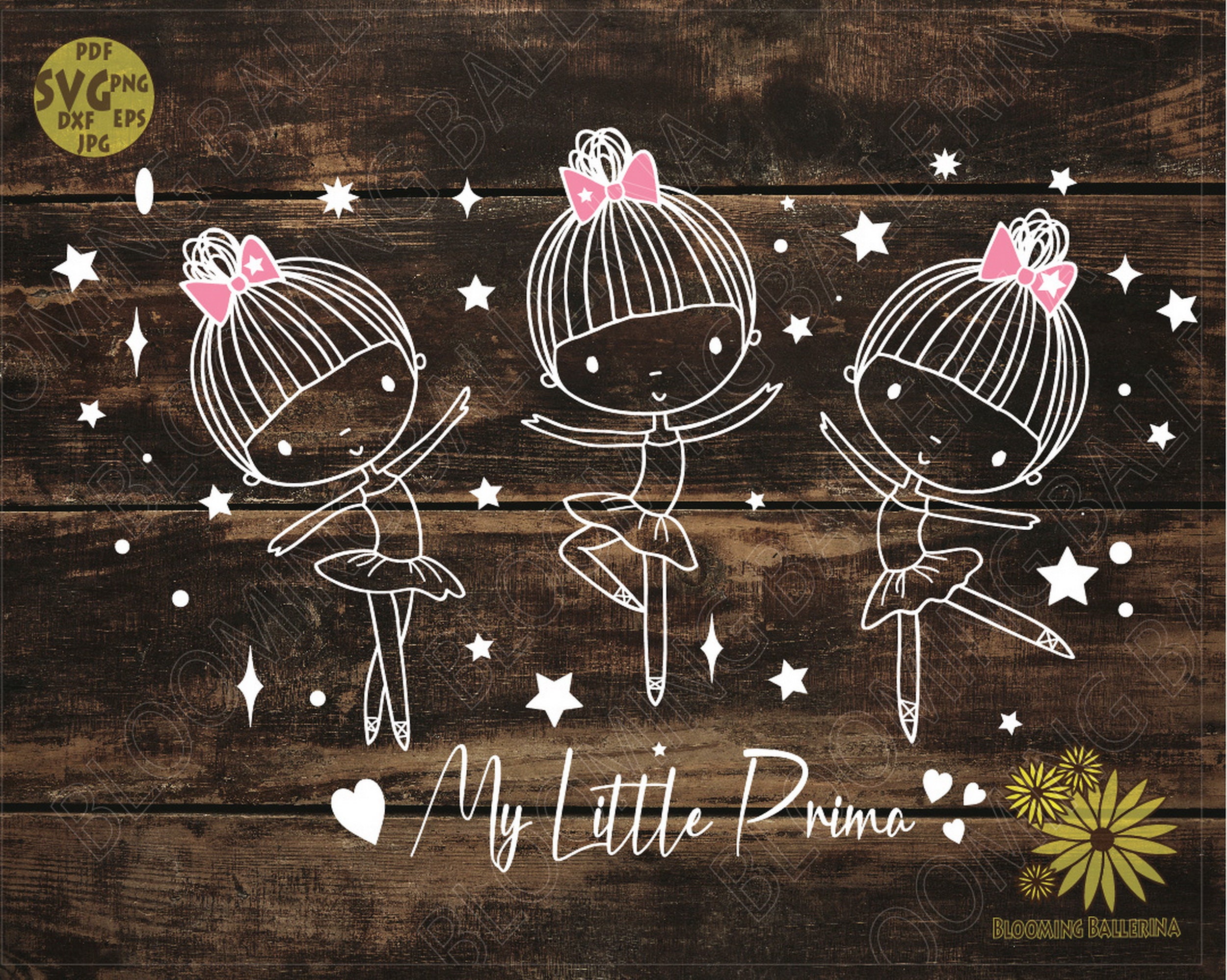 3 Little Ballerinas Dancing Svg File Ballerina Svg Baby Girl - Etsy UK