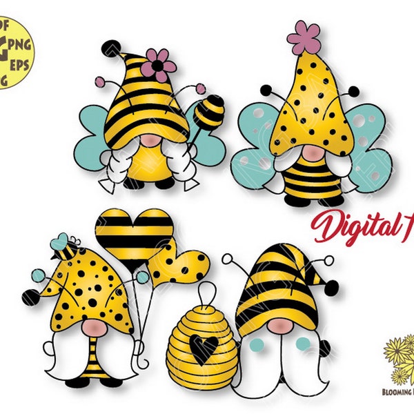 Bee Gnomes Svg - Etsy