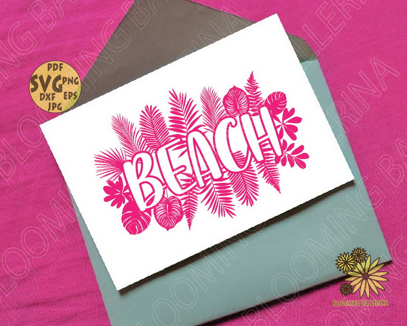 Beach Word Tropical Leaves Svg Beach Svg Beach Life Svg - Etsy
