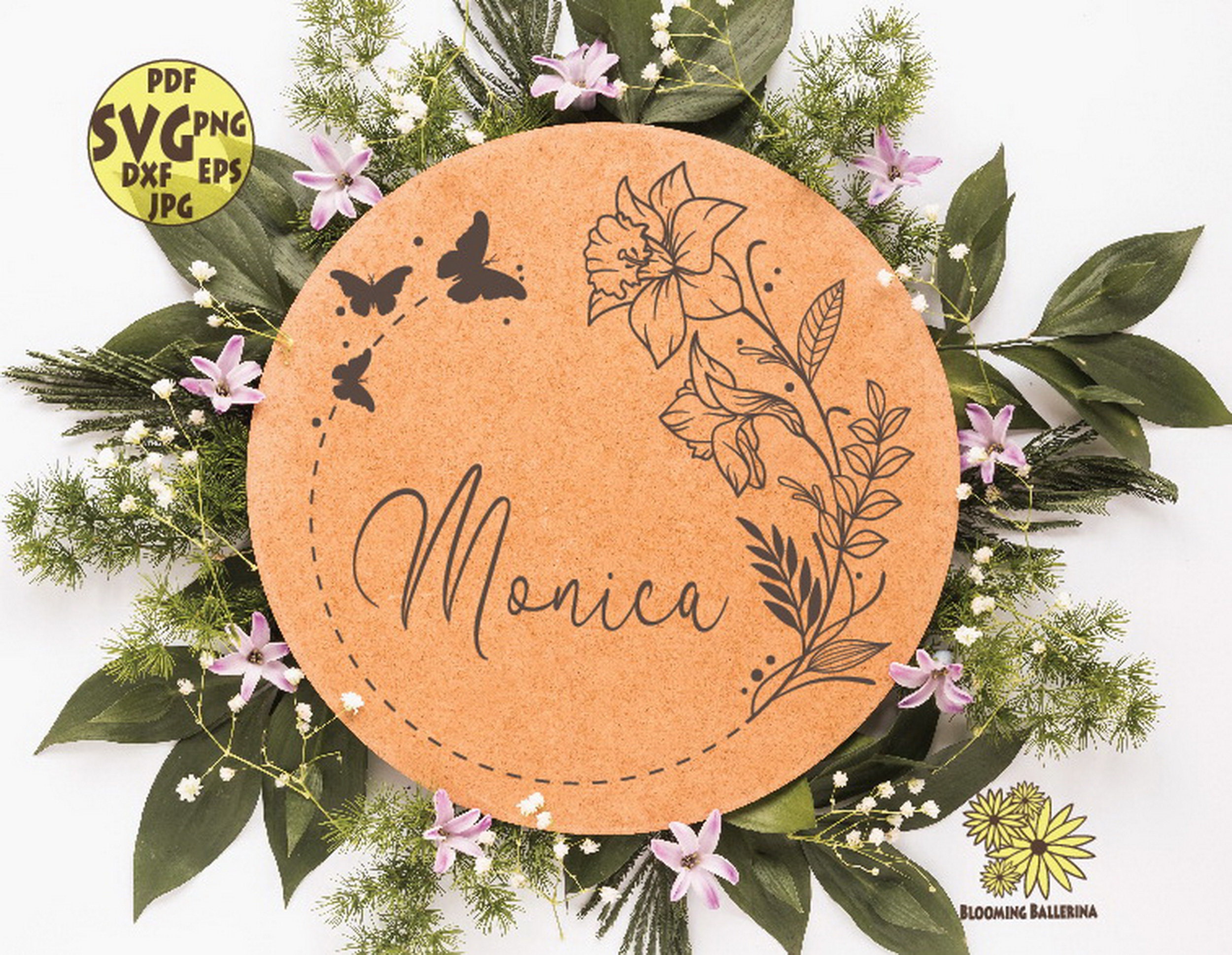 Narcissus Svg Narcissus Flower Circle Frame Svg Birth Flower - Etsy