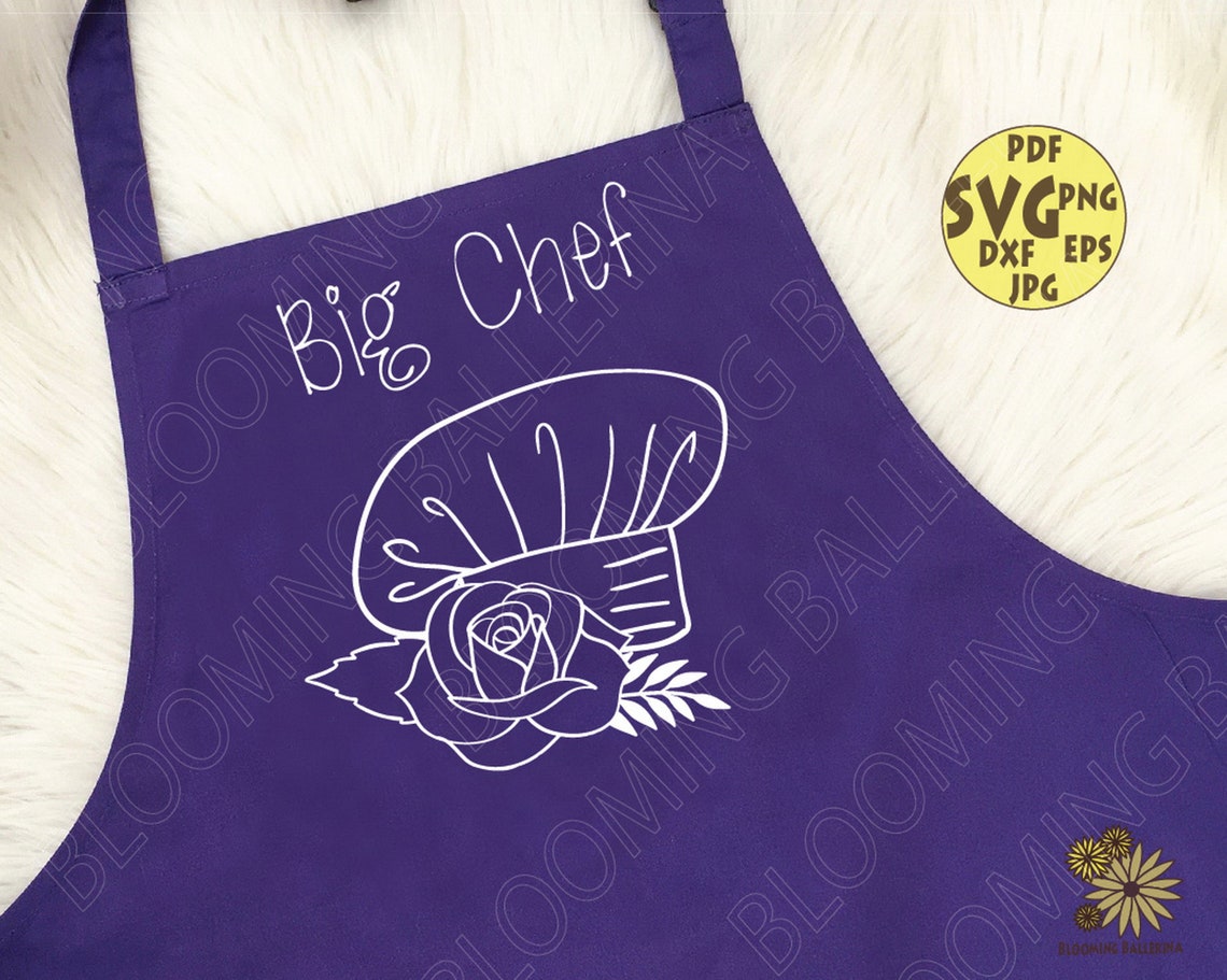 Bundle Flower Chef's Hats With Roses and Leaves Svg File, Baking Svg ...