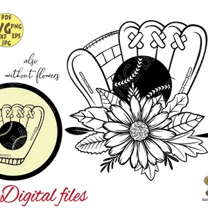 Baseball Svg, Floral Baseball Svg, Baseball Mom Svg, Baseball Cut File ...