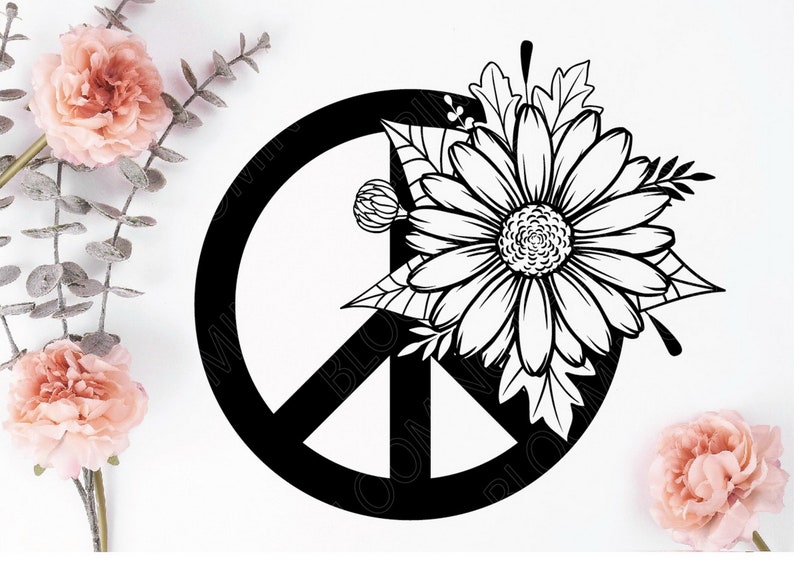 Peace Svg, Hippie Svg, Peace Sign Svg, Floral Svg, Peace Svg File ...