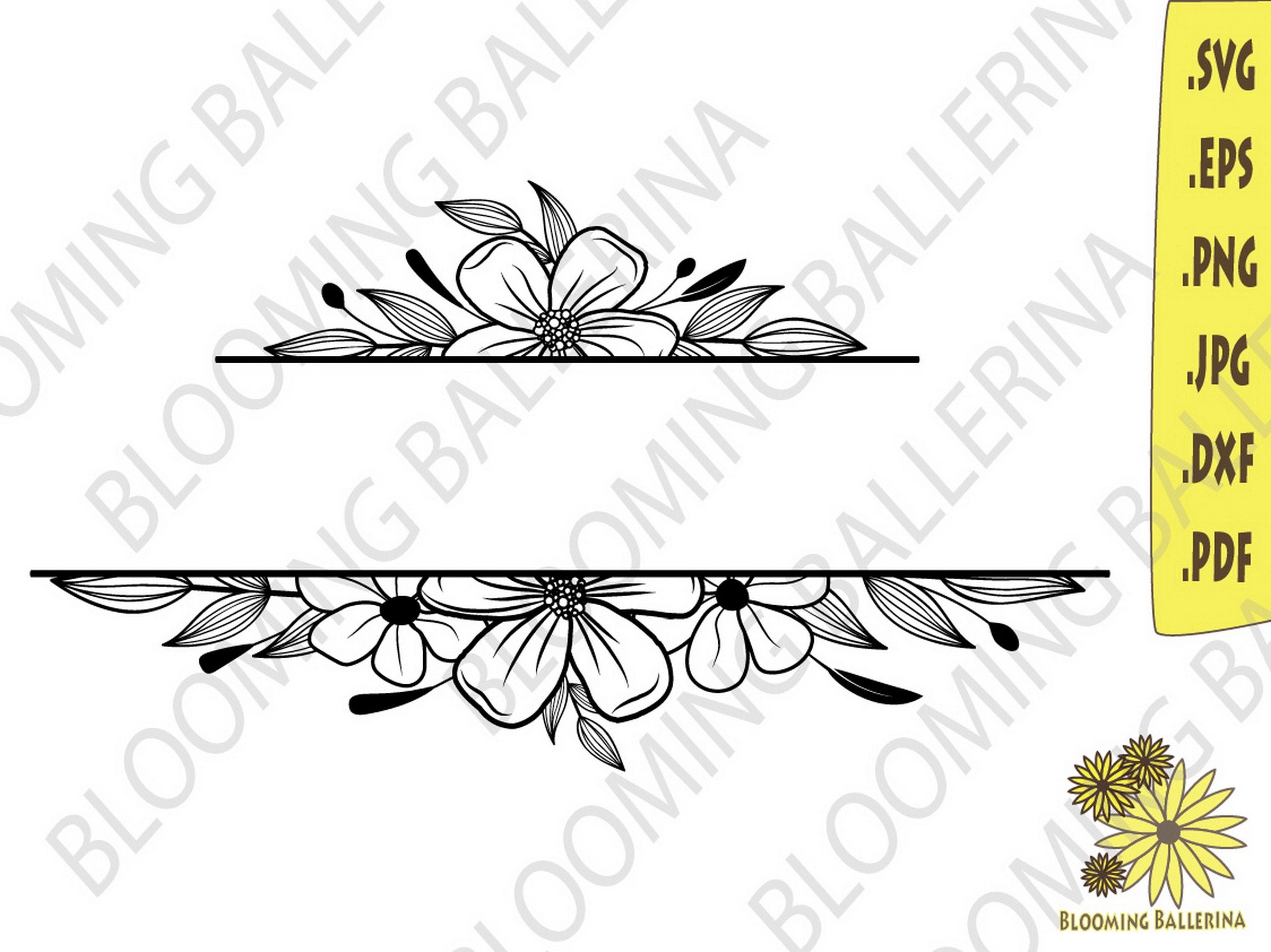 Dividers Svg Wreath SVG File Floral Svg Border Svgflower - Etsy Canada