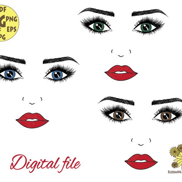 Women Sexy Eyes Svg Etsy