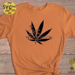 THC Molecule With Marijuana Leaf Svg File Weed Svg Marijuana - Etsy