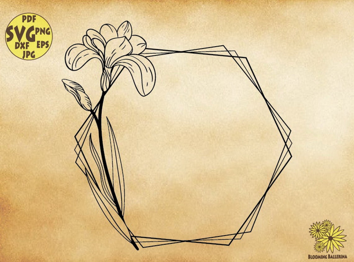 Iris Frames Bundle Svg File Iris Svg Iris Flower Svg - Etsy