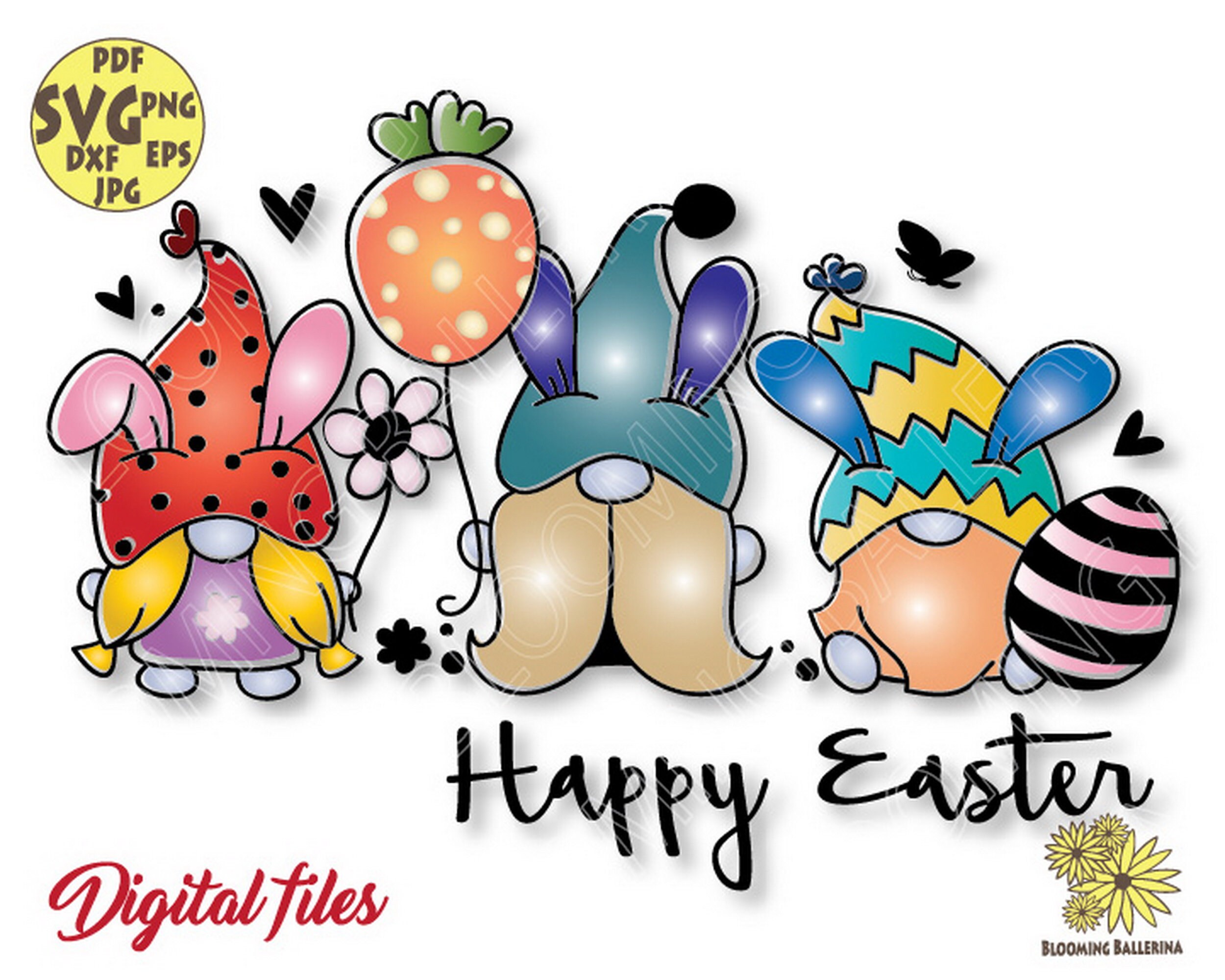 Happy Easter Gnomes Png File Easter Png Gnome Svg Gnomes | Etsy
