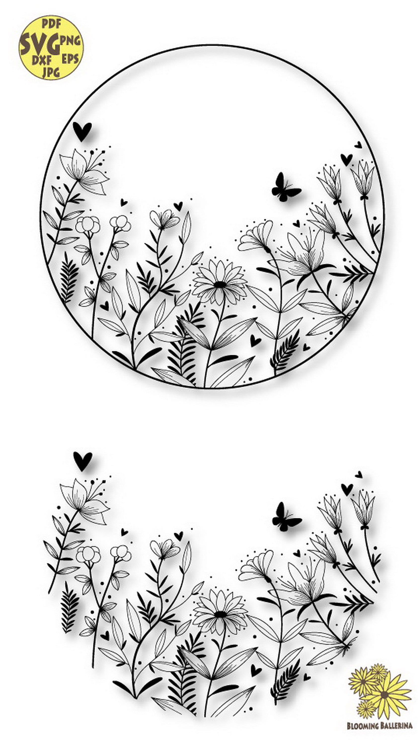 Field Plants Svg Bundle Wildflowers Svg Wildflowers Meadow - Etsy