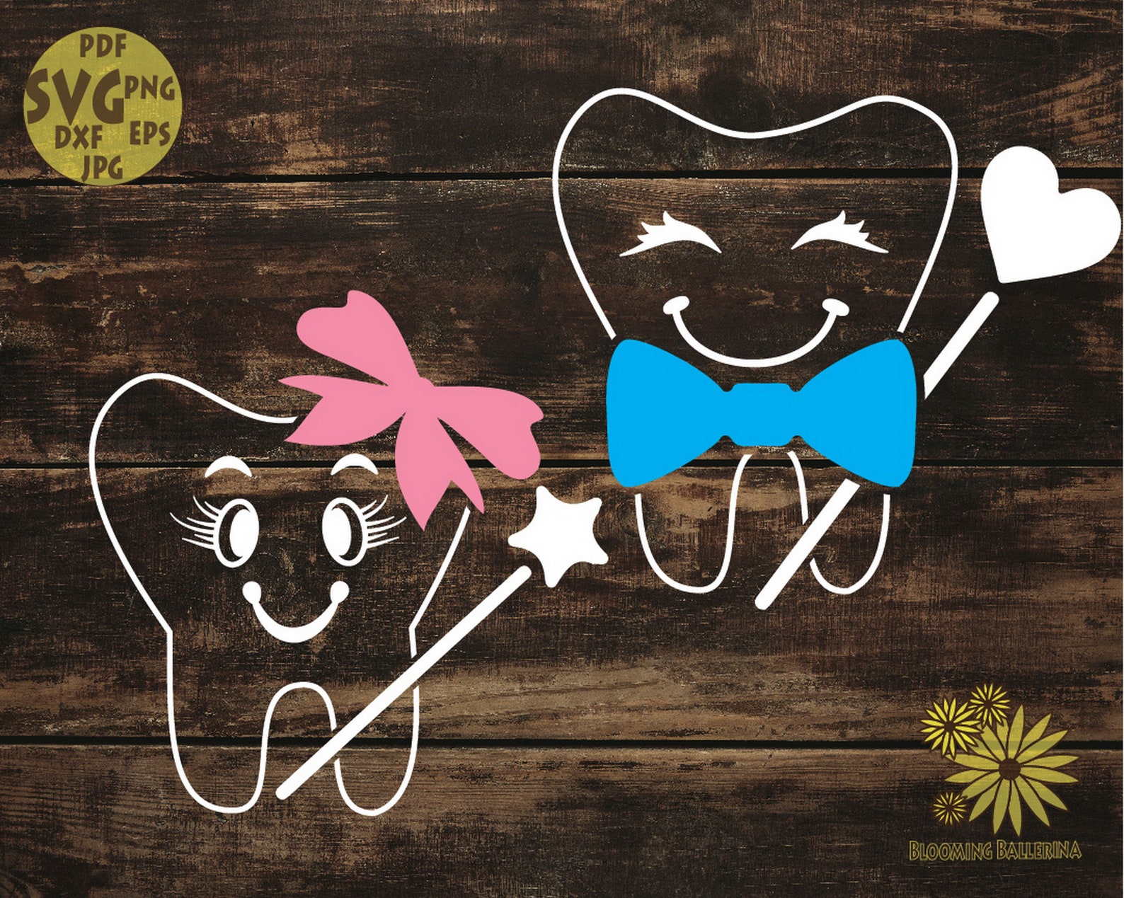 Tooth Fairy Bag SVG Girl and Boy Tooth Svg Tooth SVG File | Etsy
