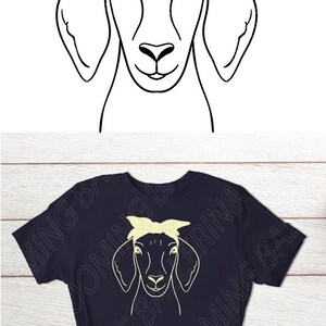 Goat Svg, Goat With Red Bandana Svg, Animal Bandana Svg, Animal Face ...