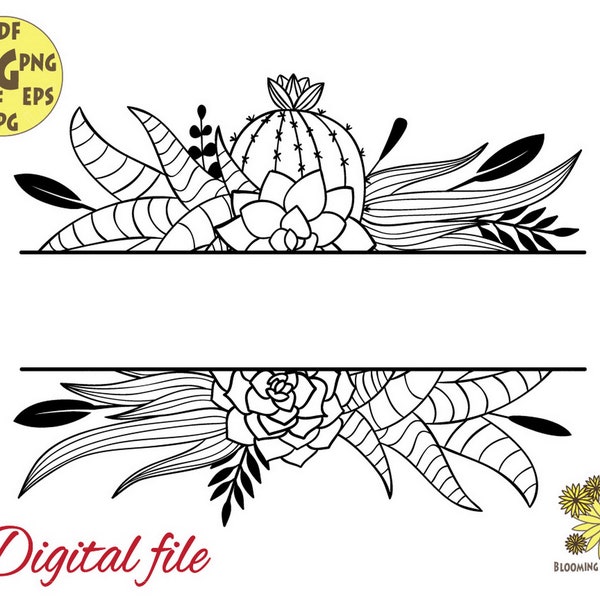 Cactus Border Svg - Etsy