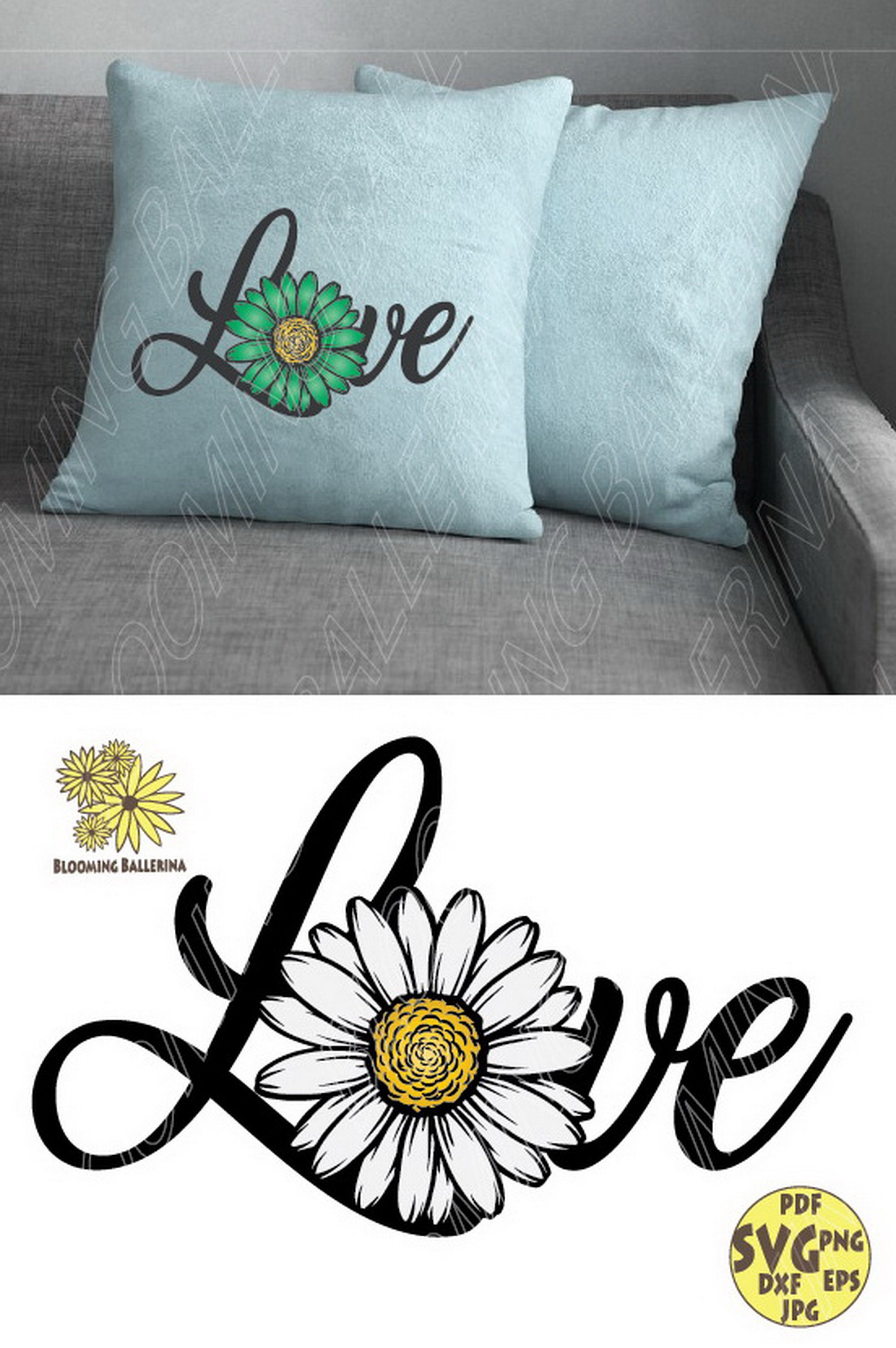 Word Love Daisy Svg File, Flower Love Svg, Daisy Love Svg, Daisy Png ...
