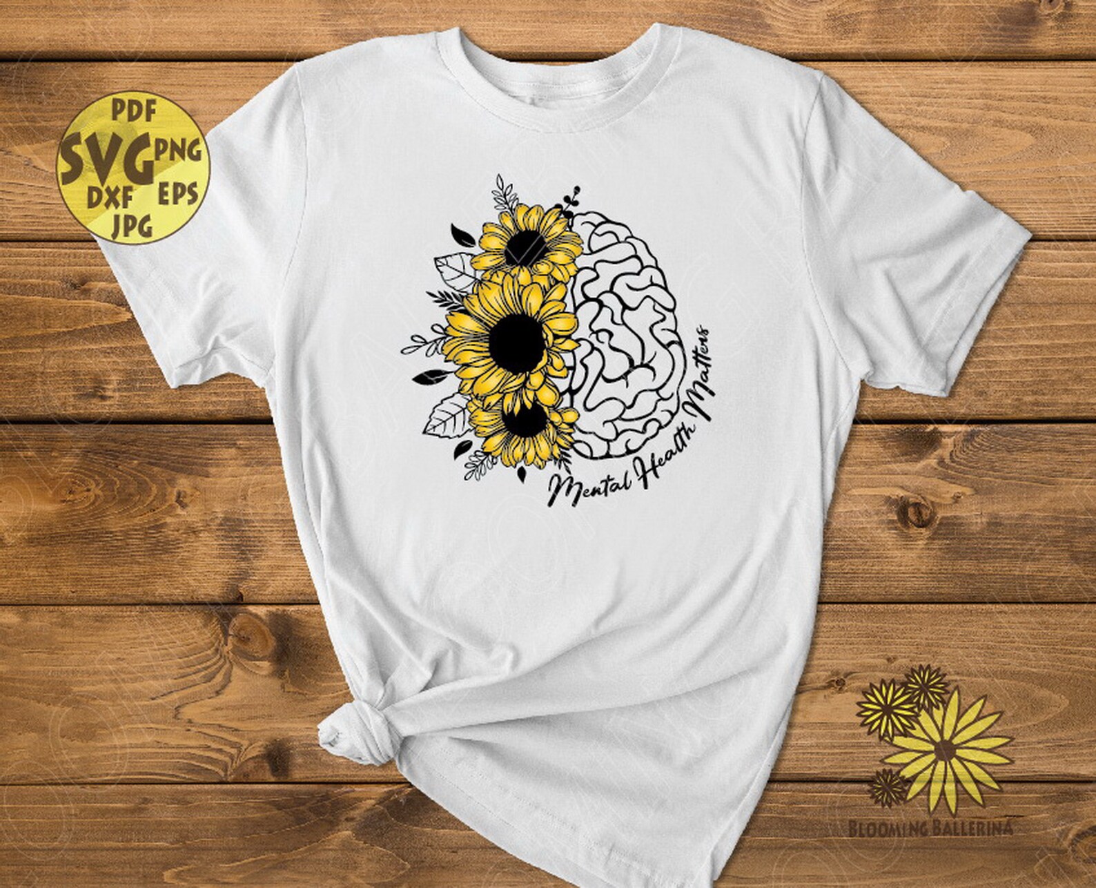 Flower Mental Health Matters Bundle With Human Brain - Etsy