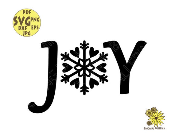 Joy Svg Snowflake Svg Christmas SVG Cut File Joy Christmas - Etsy