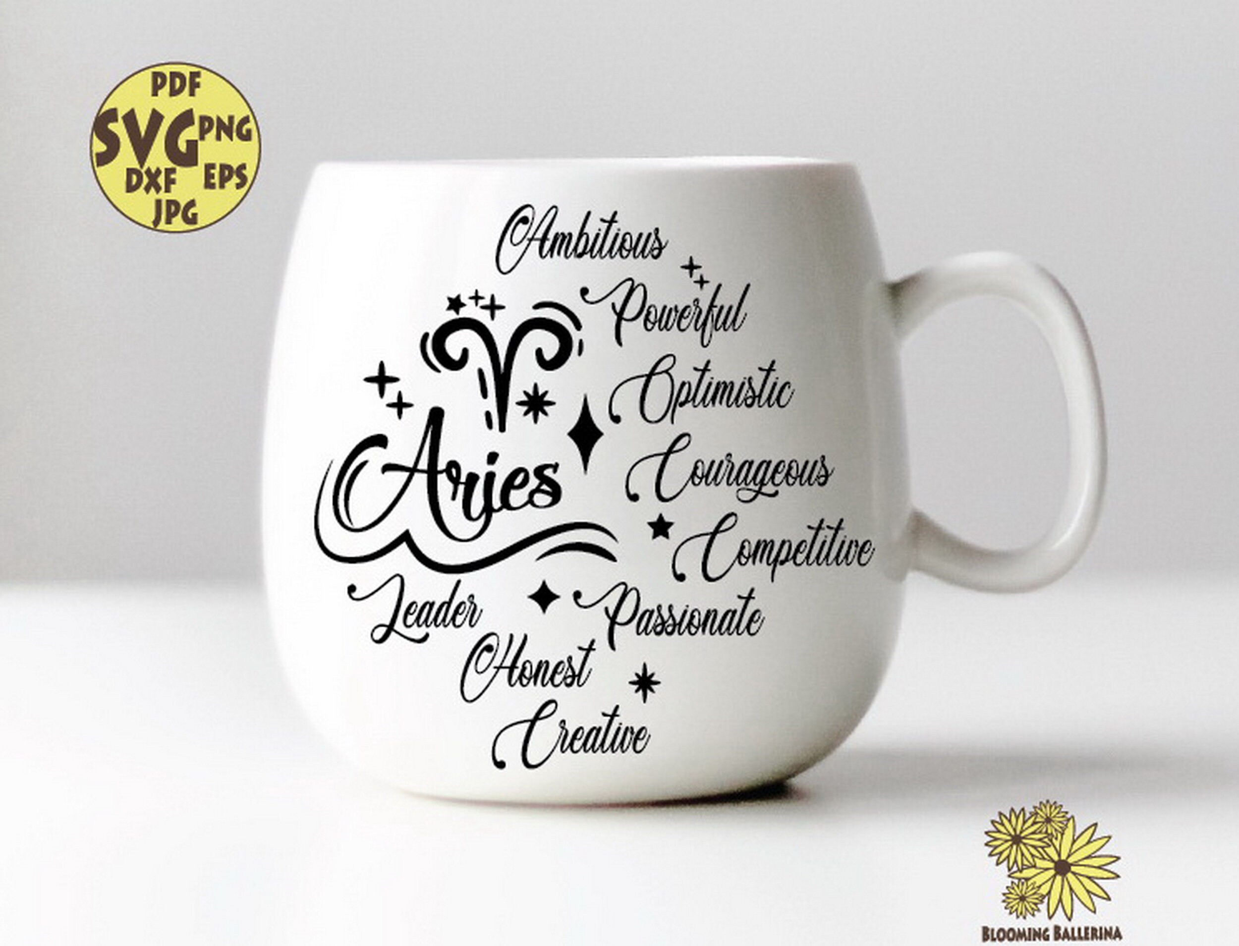 Aries Svg, Aries Positive and Negative Personality Traits Svg File ...