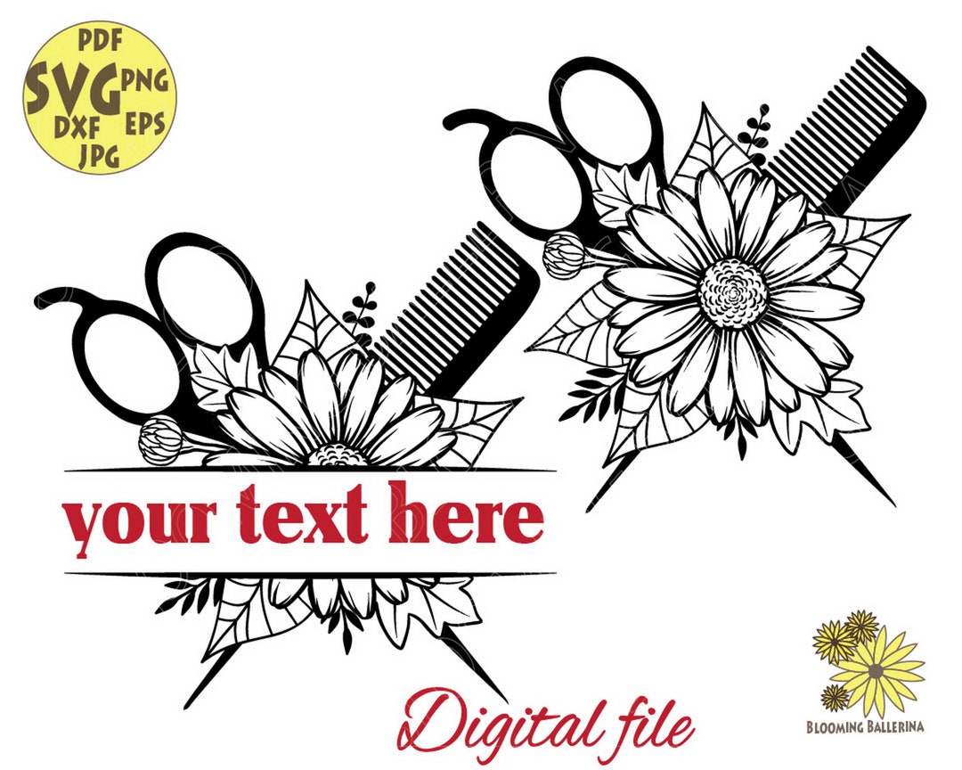 Hair Stylist Svg, Haircut Scissor Svg, Split Monogram Scissor Svg ...