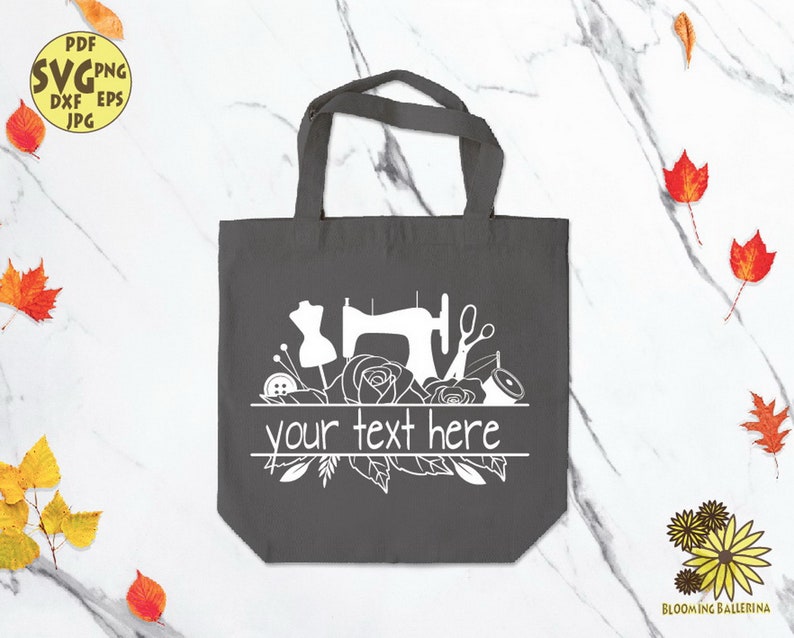 Split Monogram Tailor Set Svg Flower Sewing Machine Monogram - Etsy