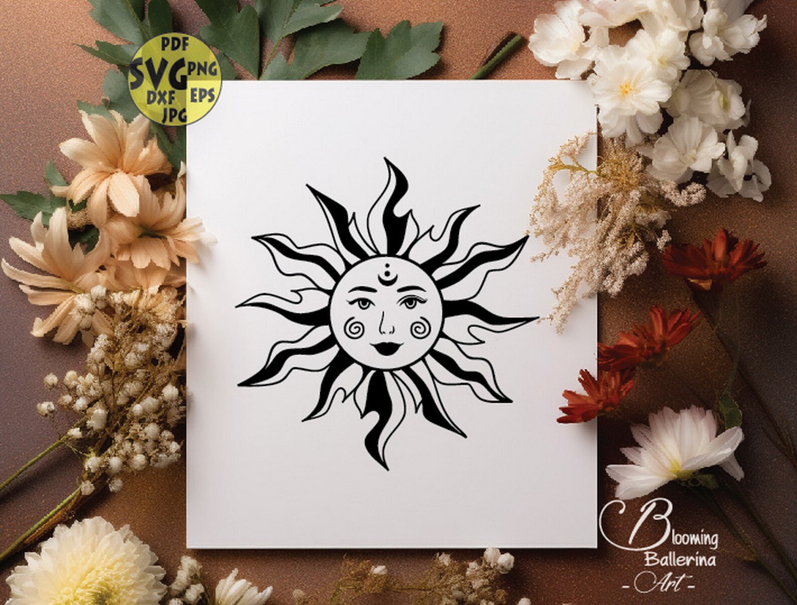 Sun Svg, Face Sun Digital File, Sun Clipart, Summer Svg, Summer Time ...