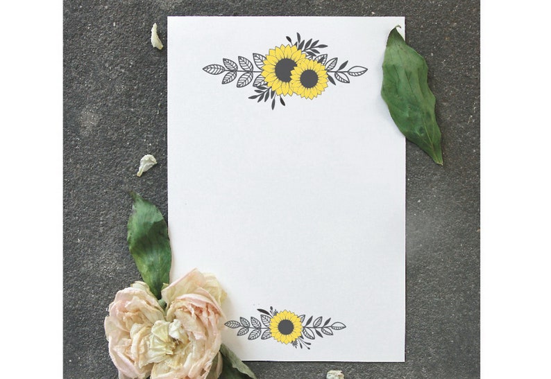 Sunflower Svg, Dividers Svg, Floral Svg, Botanical Svg, Border Svg ...