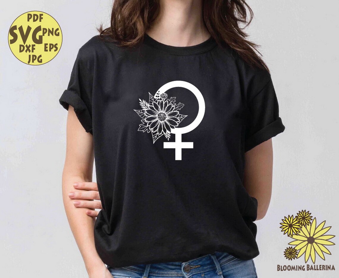 Female Symbol Svg Female Svg Beauty Svg Floral Svg Peace - Etsy