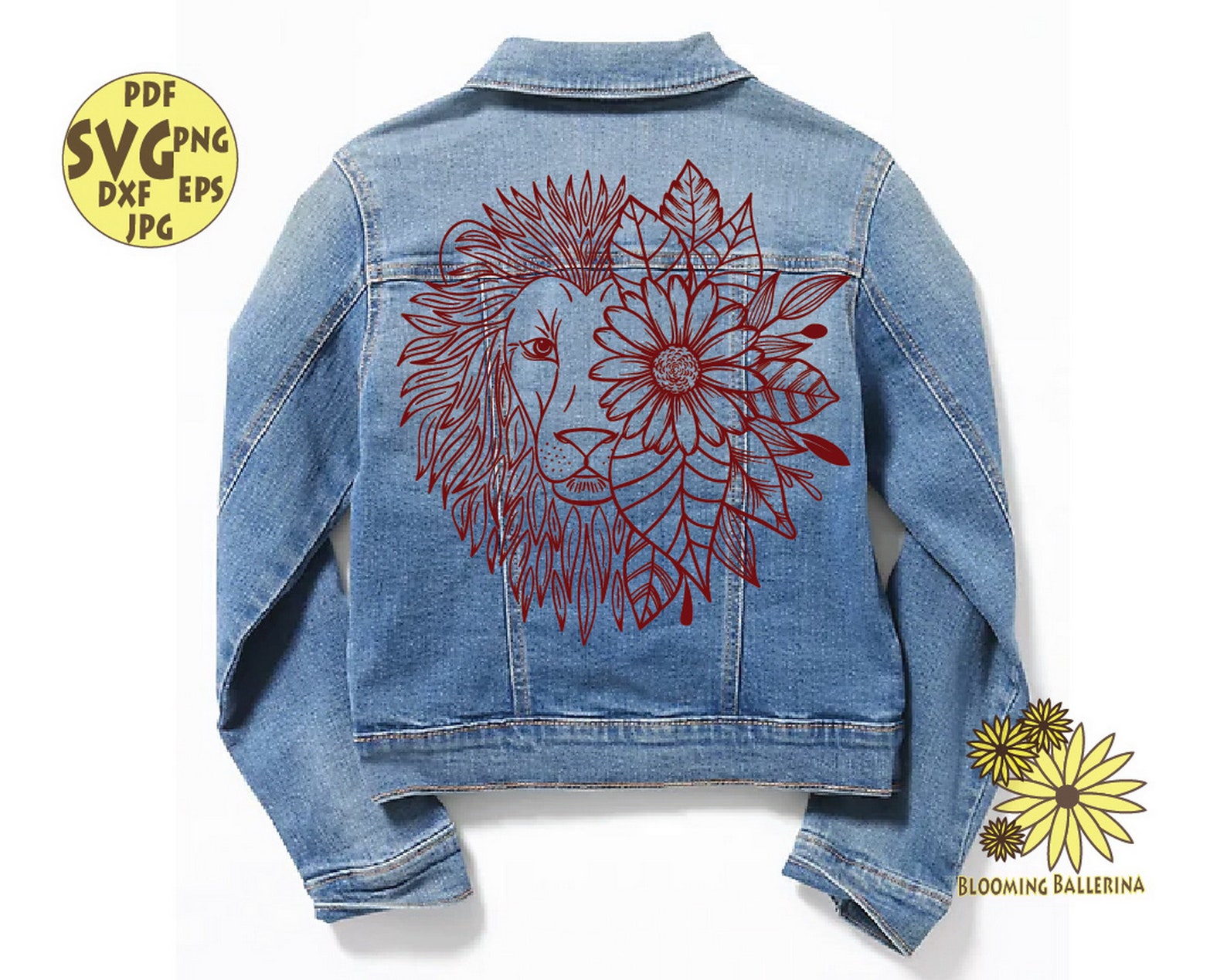 Floral Lion Svg Lions Bundle Digital Flower Lion Face - Etsy