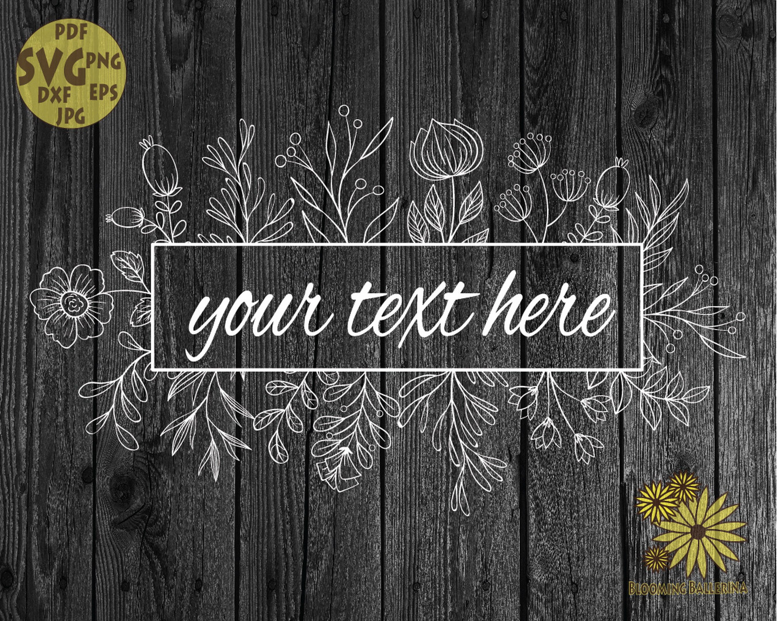 Botanical rectangular Frames Svg Oval frame Svg Wildflowers | Etsy