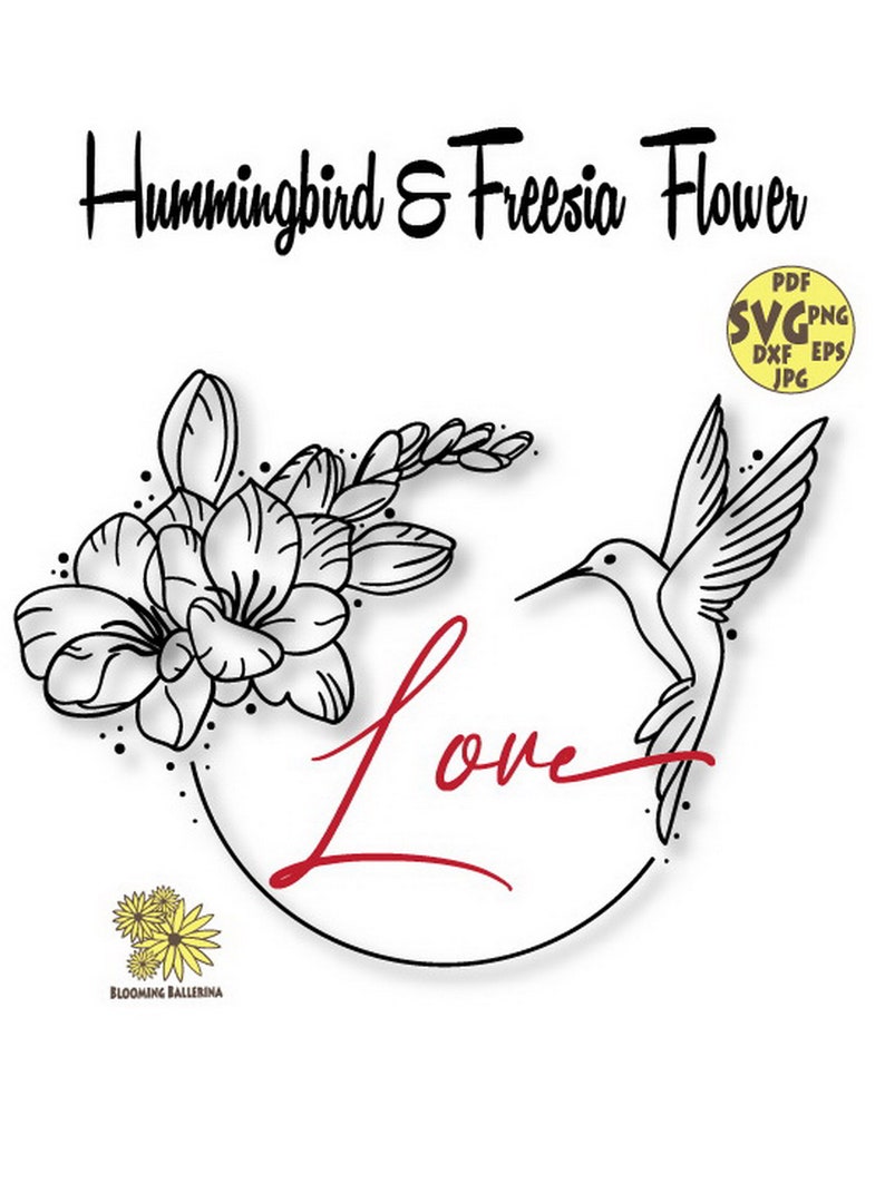 Hummingbird Svg, Hummingbird Wreath, Freesia Svg, Floral Wreath Svg ...